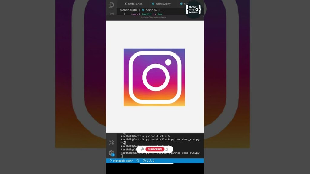 Python Turtle Instagram Logo design #CodingWithKarthik - 世界のニュース